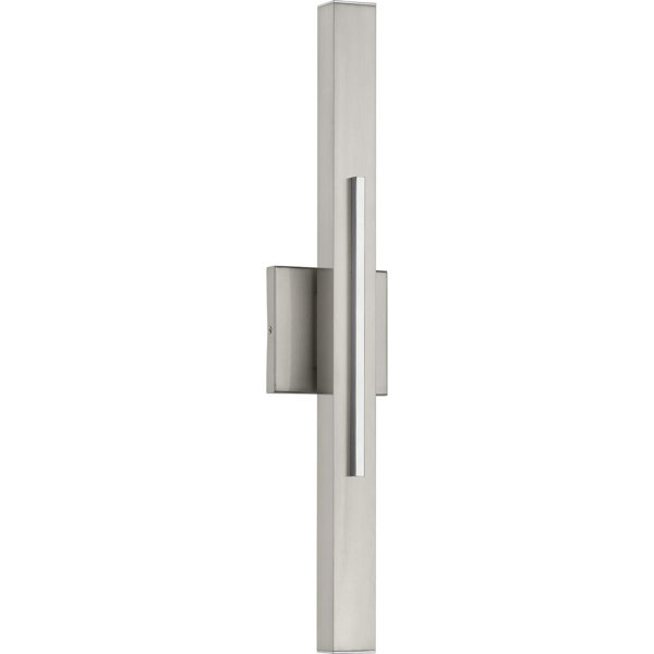 Orren Ellis Flint 1 - Light LED Dimmable Brushed Nickel Flush Mount ...