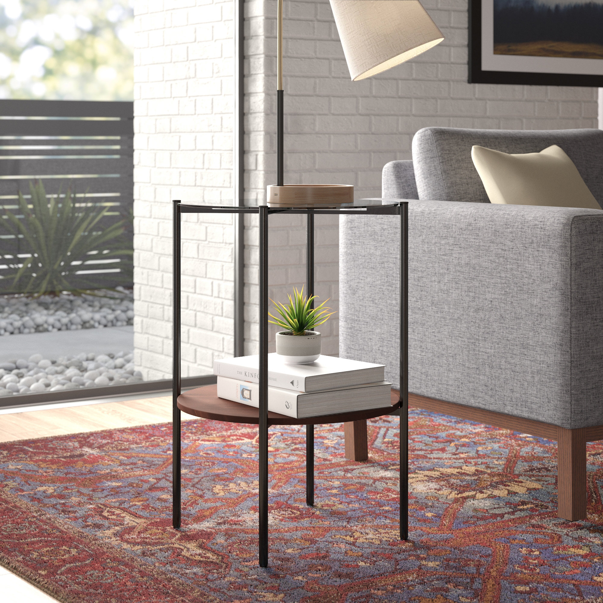 17 Stories Solid Wood End Table with Storage | Wayfair