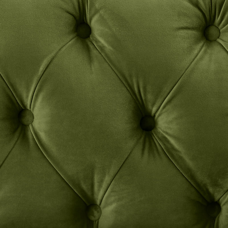 House of Hampton® 86" Rolled Arm Velvet Tufted Sofa, 3-Seat Sofa Couch ...