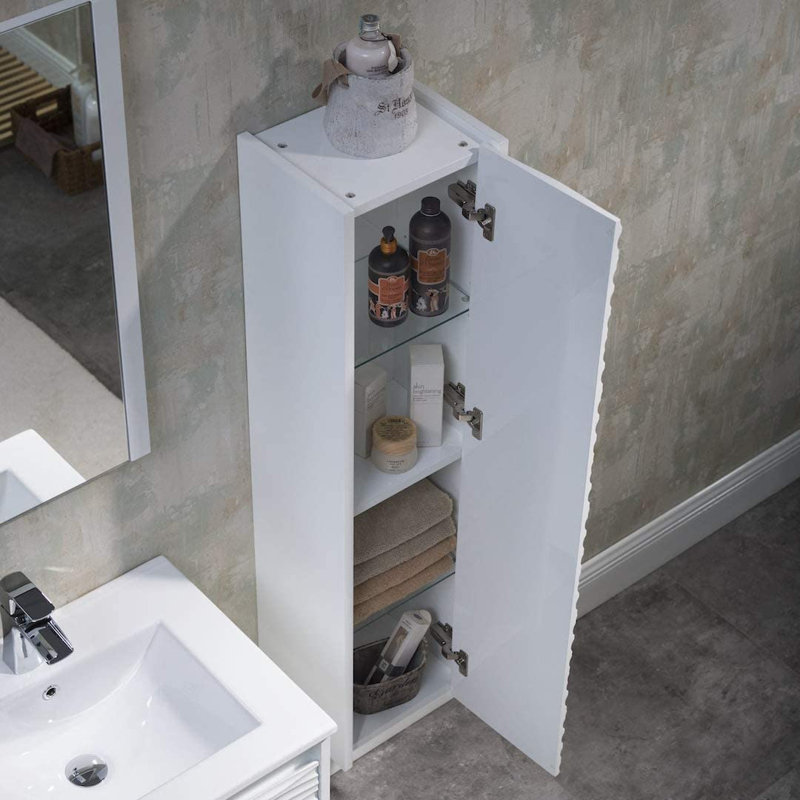 Brayden Studio® Azuolas Wall Mounted Linen Cabinet & Reviews | Wayfair