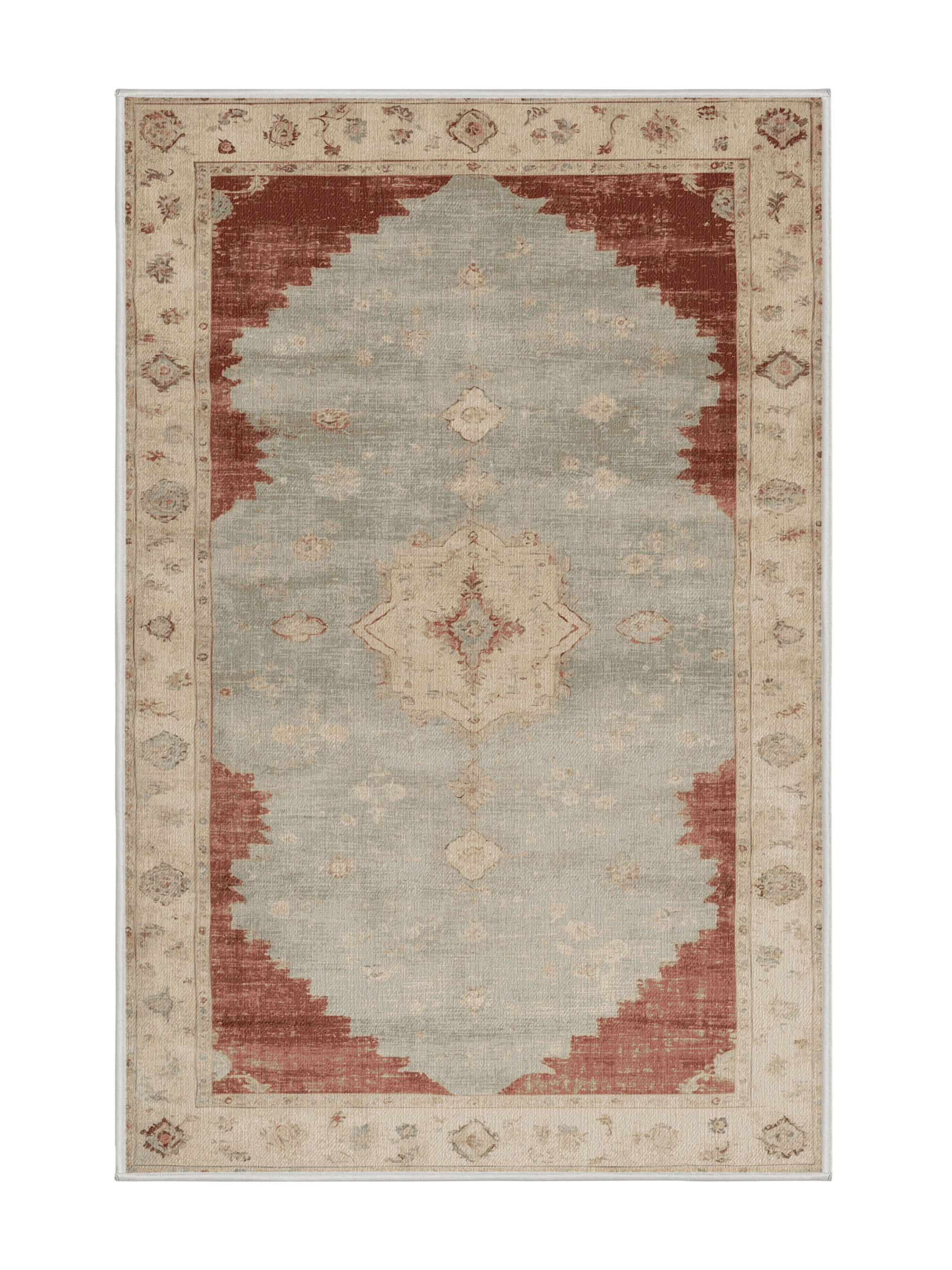 Wildon Home® Machine Washable Overdyed Beige Area Rug | Wayfair