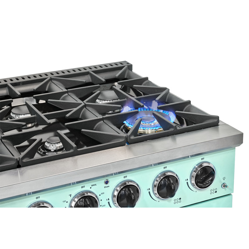 Unique Classic Retro 36" 6-Burner 5.2 cu. ft. Freestanding Gas Range ...