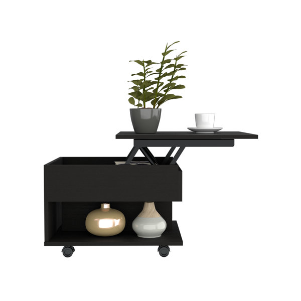 Loon Peak® Imamuddin Lift Top Coffee Table, Casters, One Shelf ...