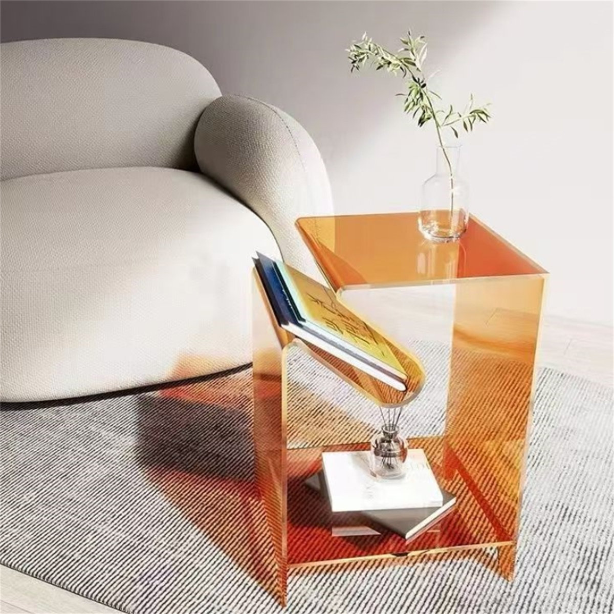 Brayden Studio® Beshir 16-inch Modern Italian Shaped Acrylic Living ...