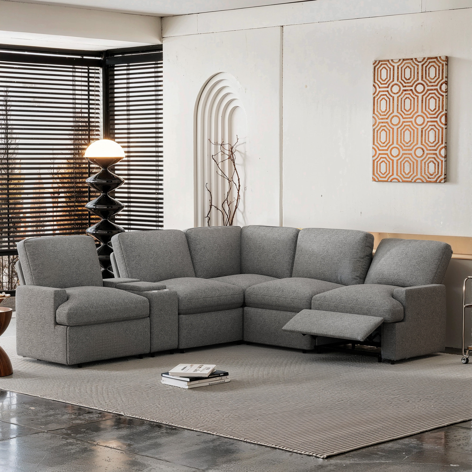 Hokku Designs 104'' Power Recliner With Storage Box | Wayfair