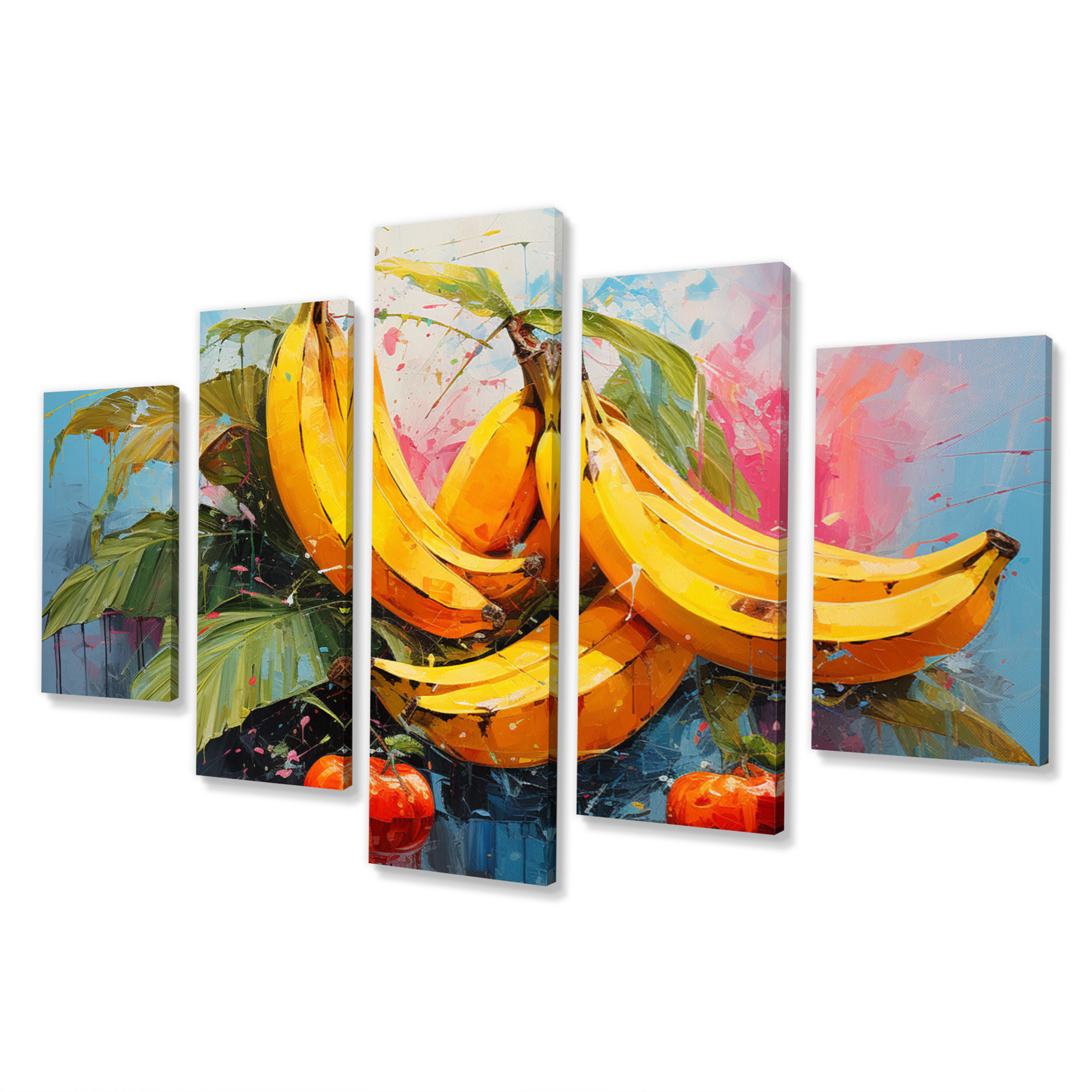 Bay Isle Home™ Vibrant Fruit Harvest V - Fruits Wall Decor - 5 Panels ...