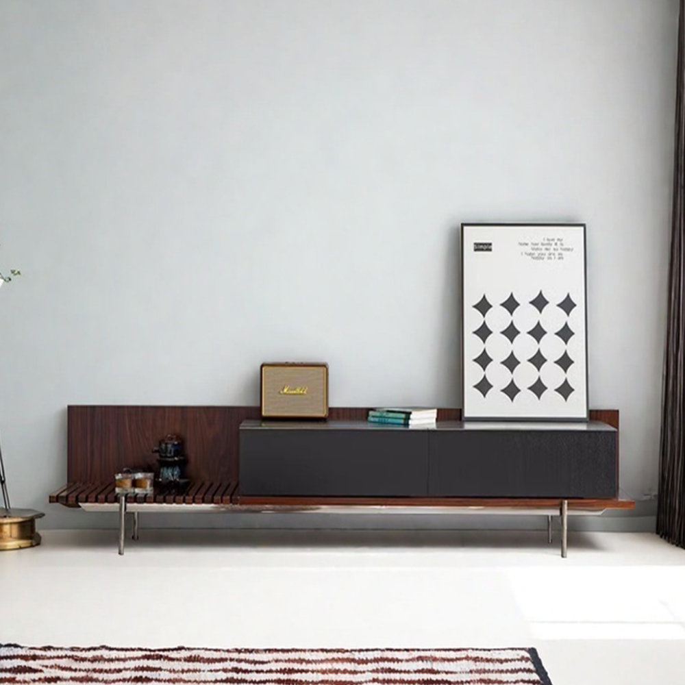 Trentastic Trails Simple design sense grille solid wood TV cabinet ...