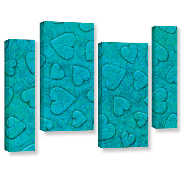Zoomie Kids Single Heart On Canvas 4 Pieces Print - Wayfair Canada