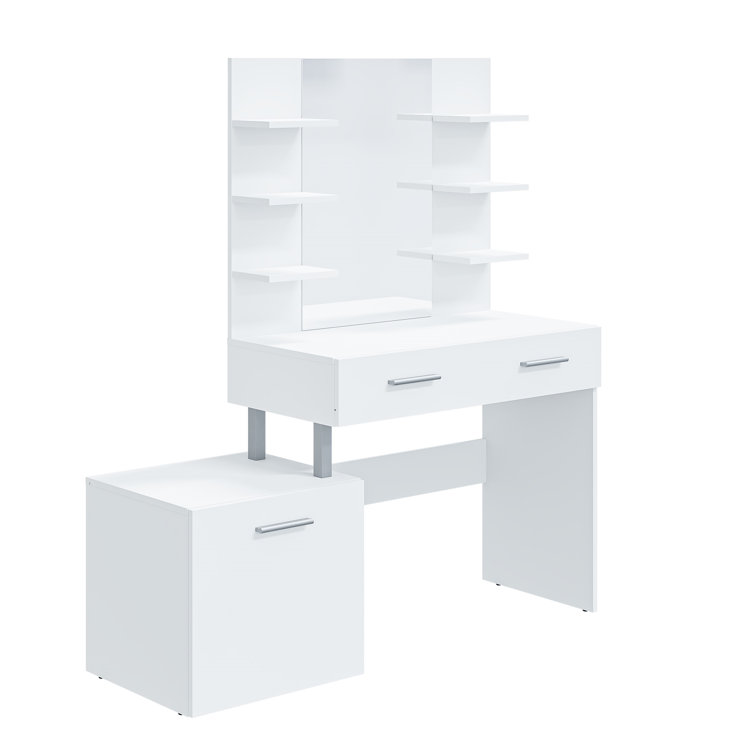 Brayden Studio Alyrah Dressing Table with Mirror | Wayfair.co.uk