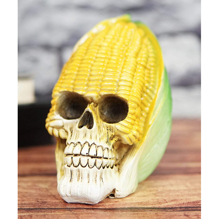 The Holiday Aisle® Ebros Vegetable Produce Maize Corn Skull Statue ...