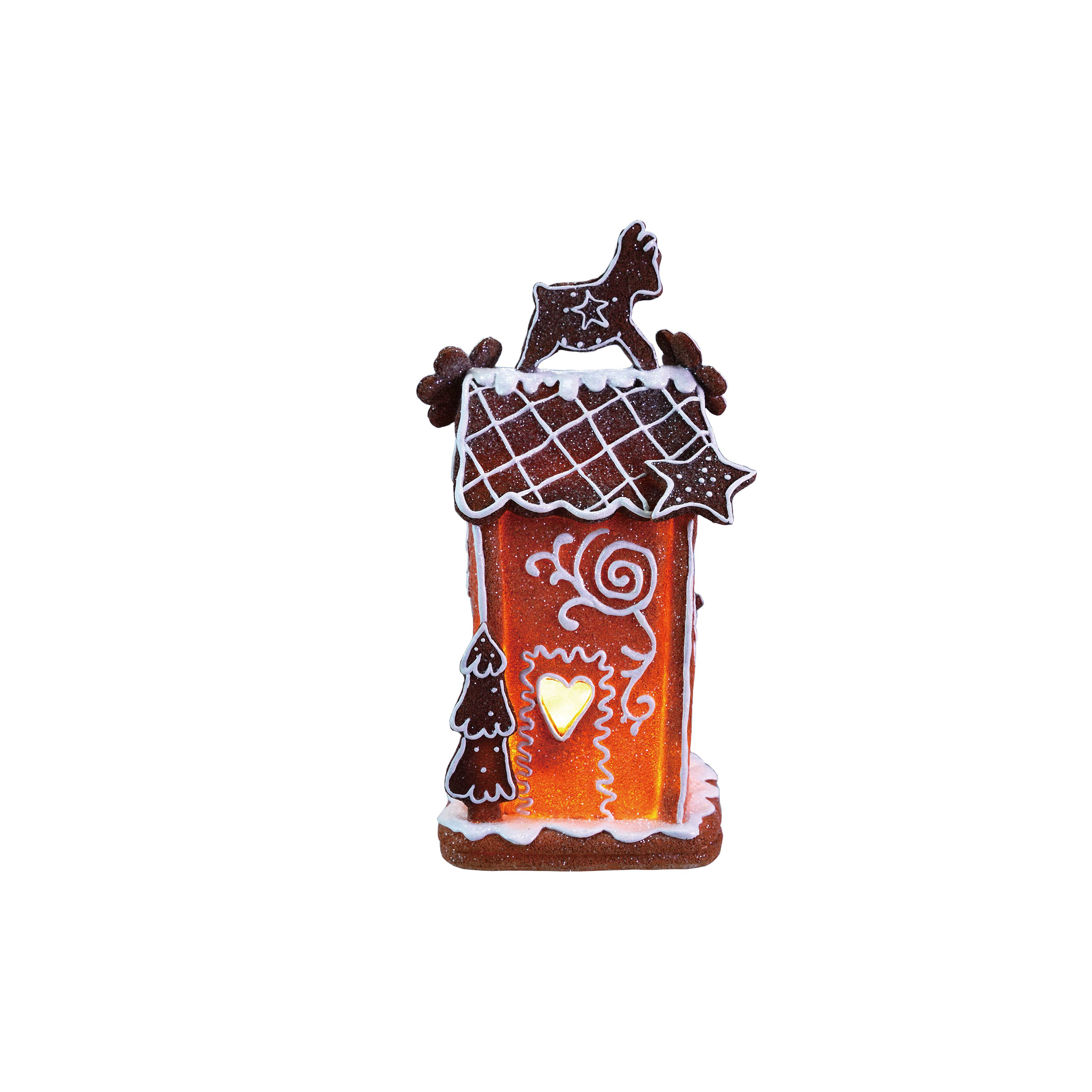 The Holiday Aisle® Tall Resin Gingerbread House With Led Light | Wayfair
