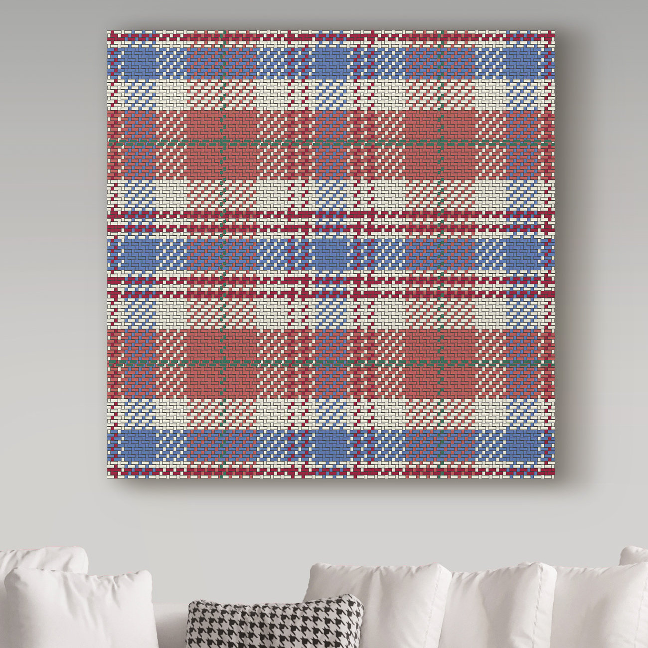 August Grove® Dartis 'Lodge Plaid 1' Graphic Art Print on Wrapped ...