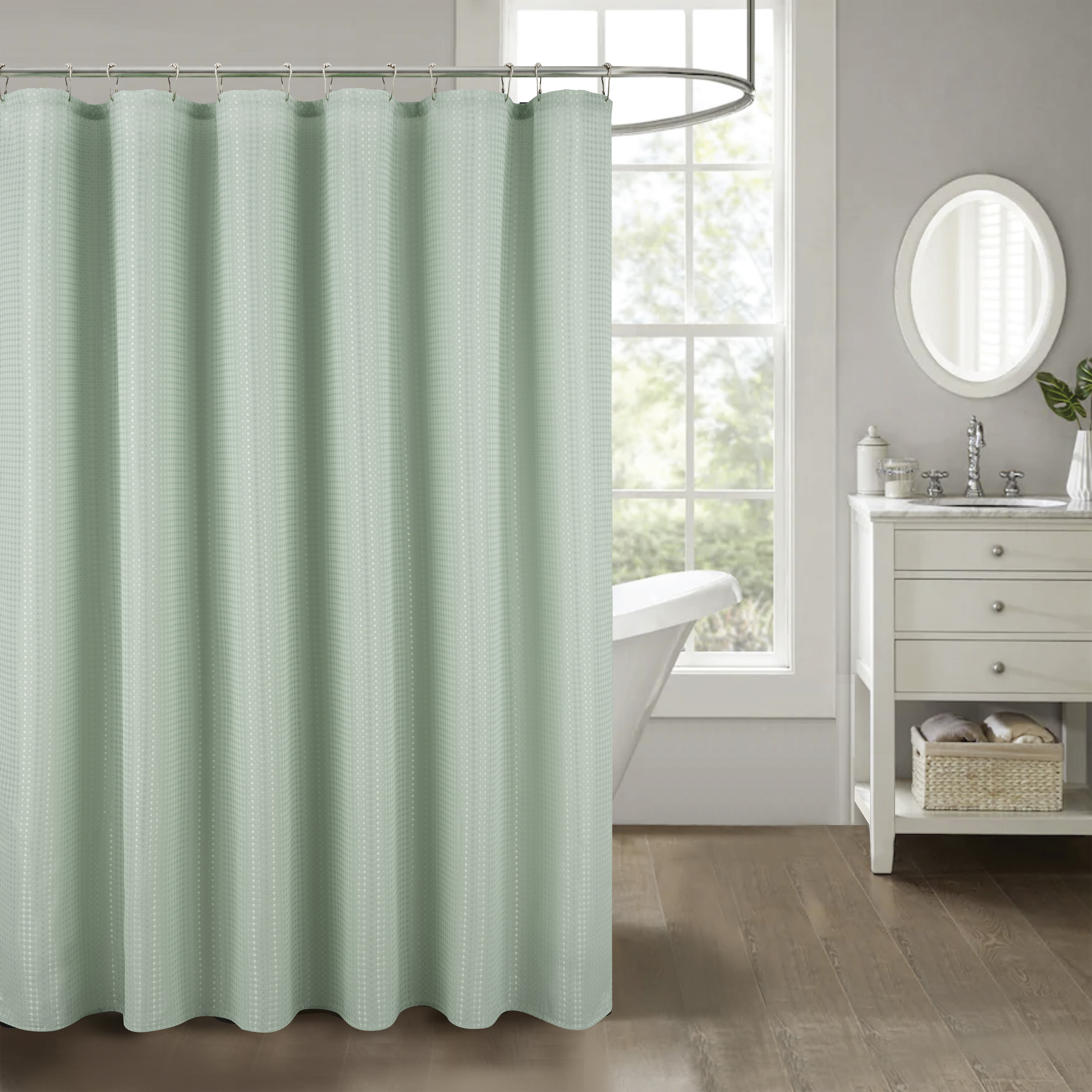 Ebern Designs Jakwon Waffle Shower Curtain | Wayfair