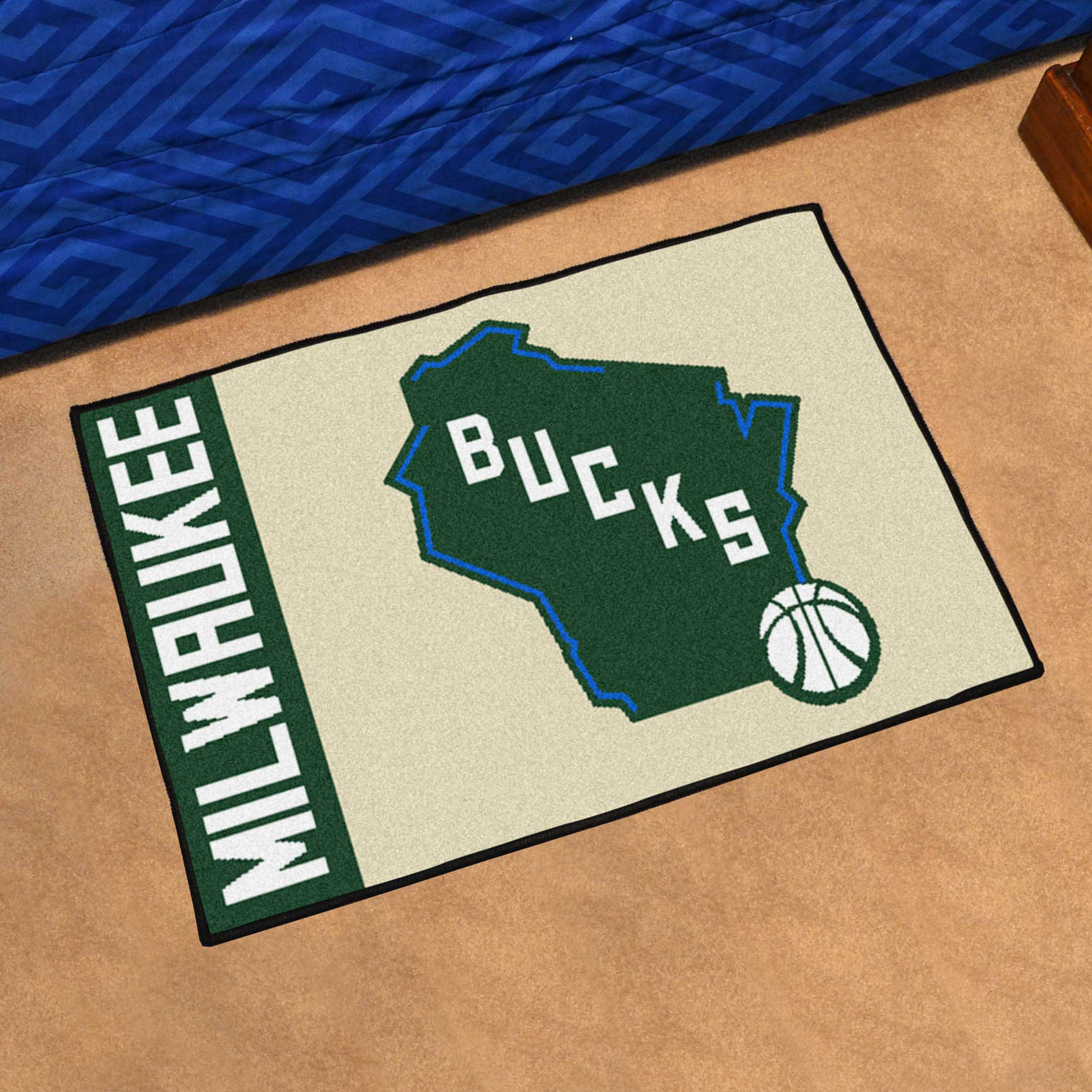 FANMATS NBA Milwaukee Bucks Starter 30 in. x 19 in. Non-Slip Indoor ...