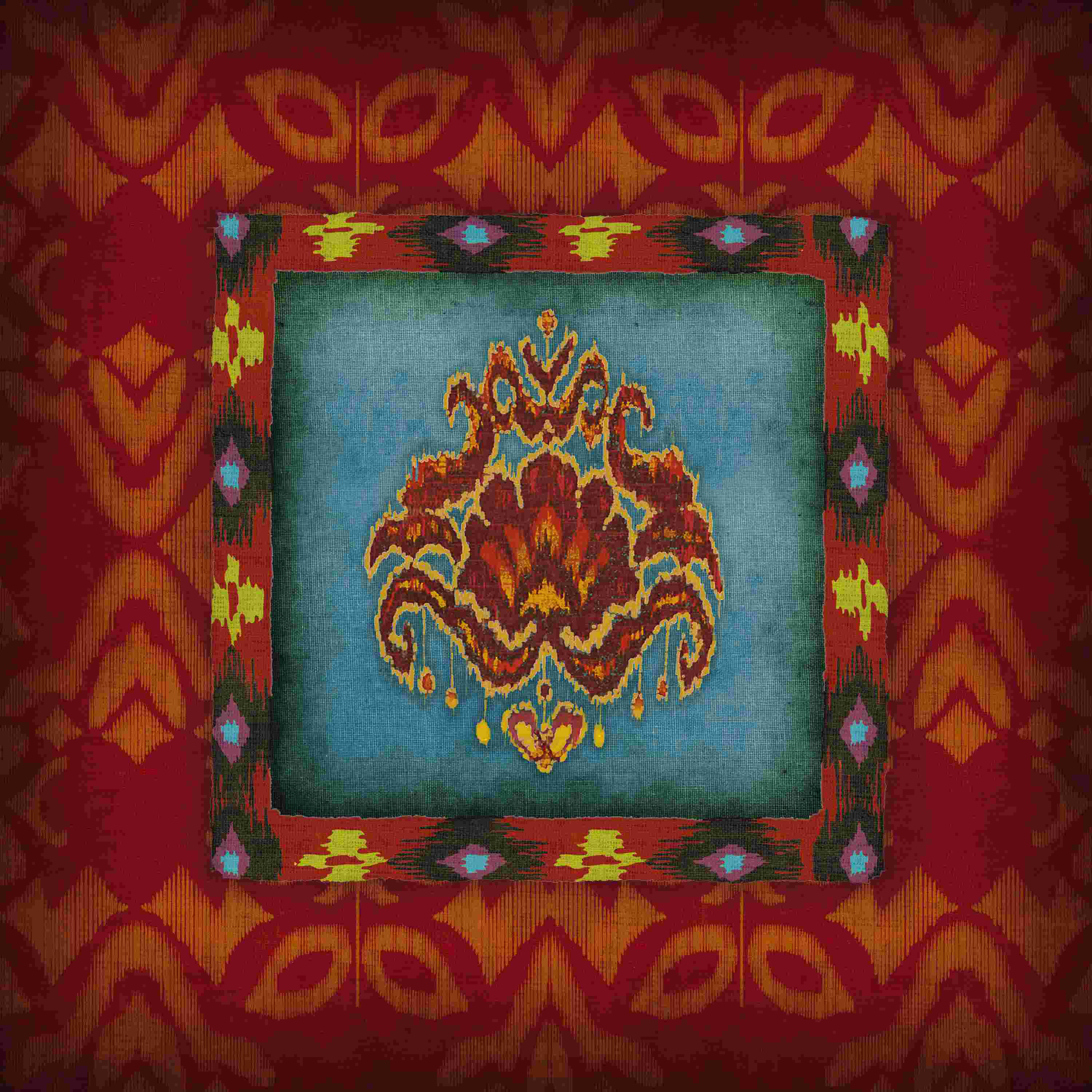 Bungalow Rose Ikat Fabric Emblem 2 - Wayfair Canada