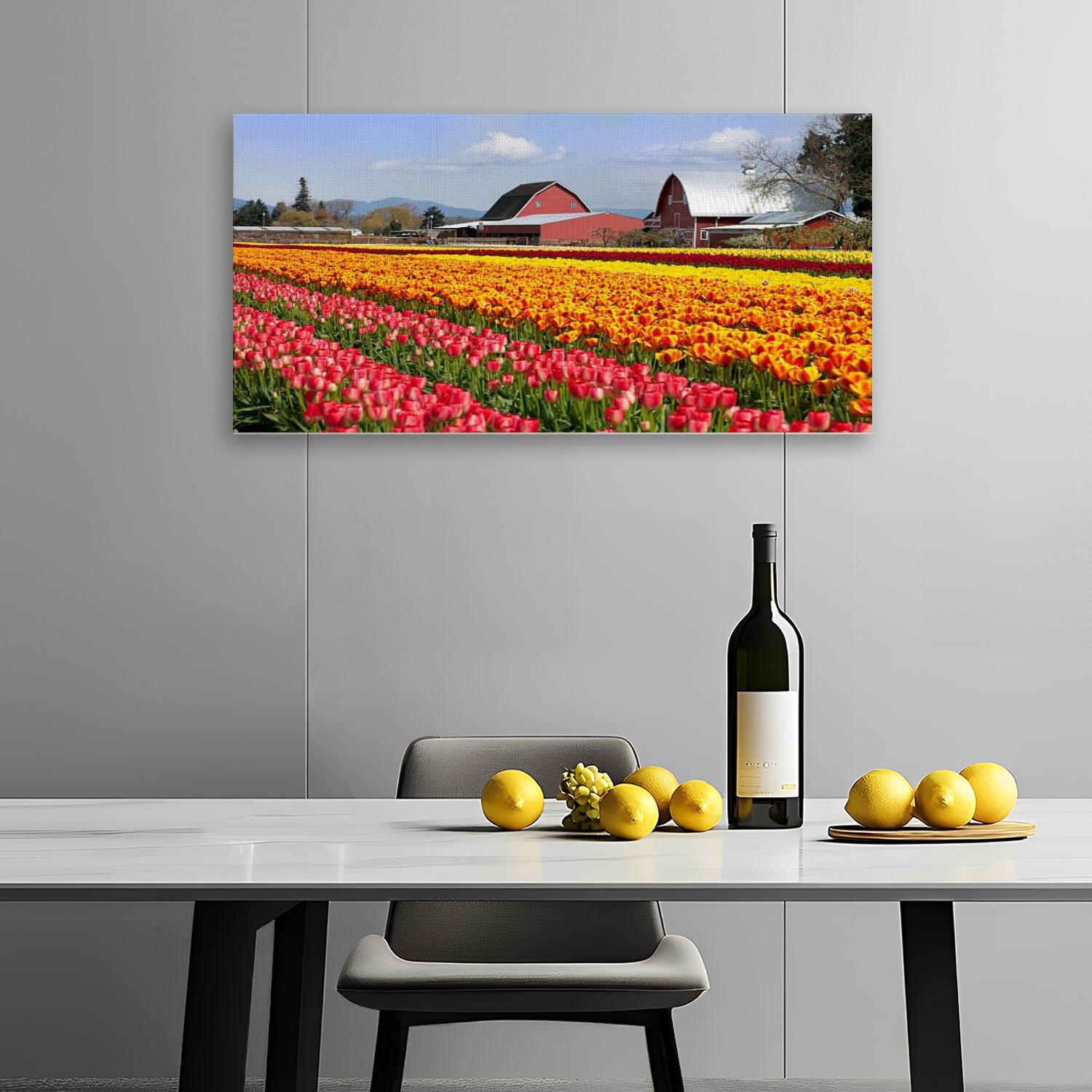 Latitude Run® Canvas Wall Art tulip farm tulip fieldss pictures Wall ...