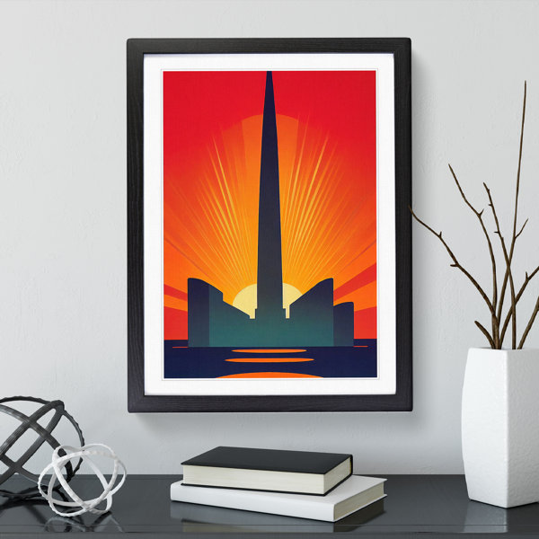George Oliver Splendid Art Deco Sunset No.2 - Wrapped Canvas Print ...