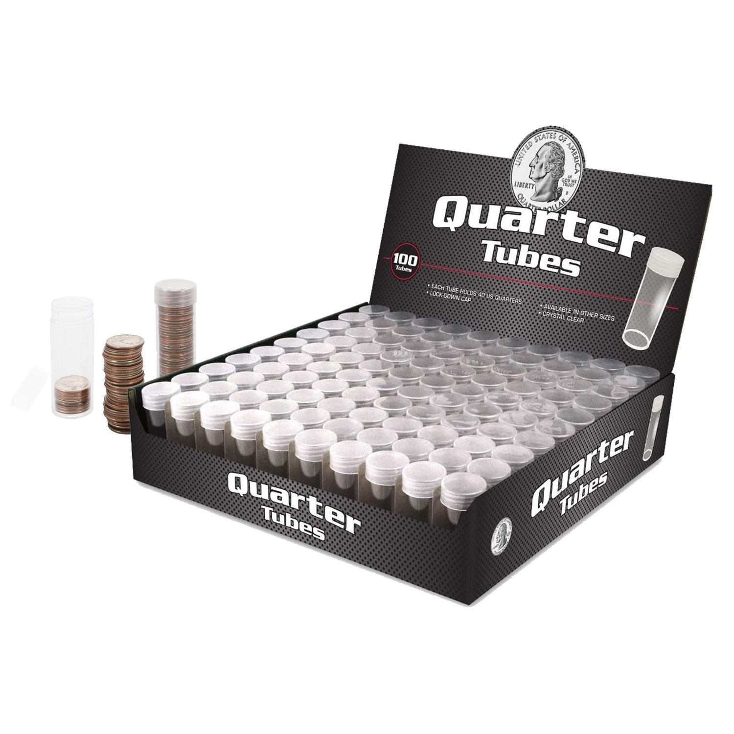 Stack man Quarter Coin Storage Tubes - 100 Ct | Archival Quality ...