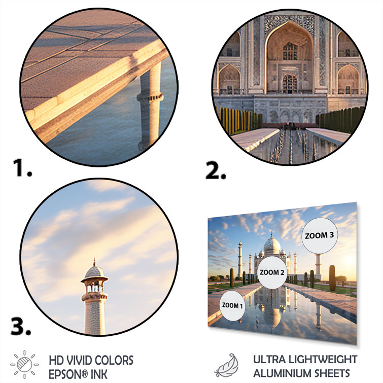DesignArt Islam Art Taj Mahal I - Islamic Metal Art Print Set - Wayfair ...