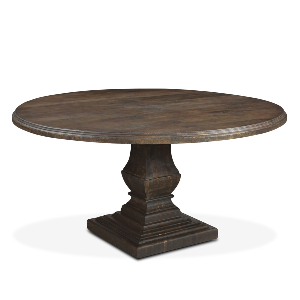 Rosalind Wheeler Annacarolina 60" Mango Solid Wood Pedestal Dining ...