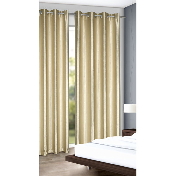 Ebern Designs Demee Semi Sheer Eyelet Curtain Panel | Wayfair.co.uk