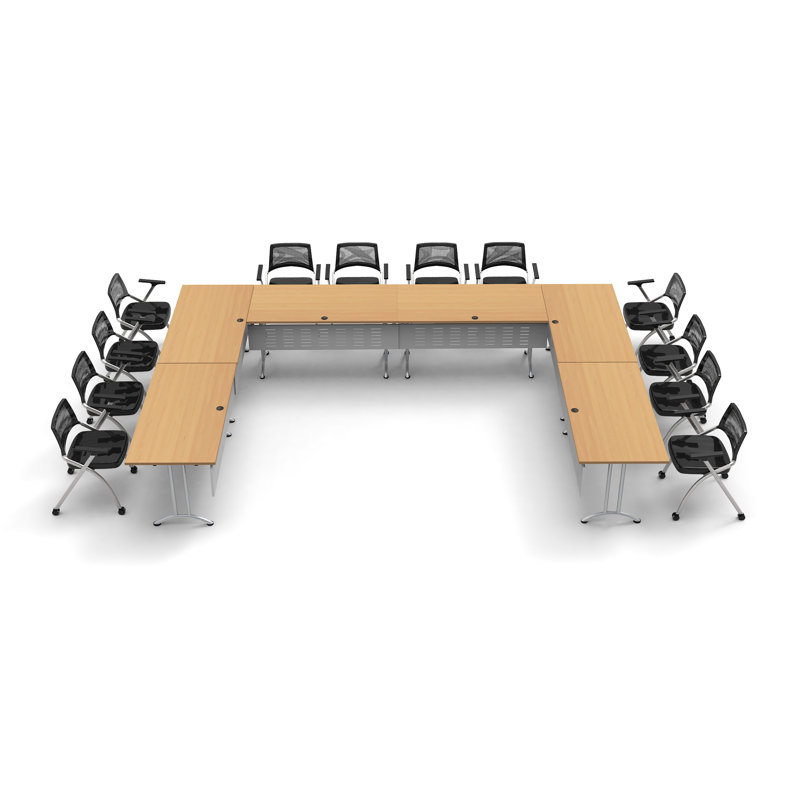 TeamWORK Tables 12 Person Training Meeting Seminar Tables with Modesty ...