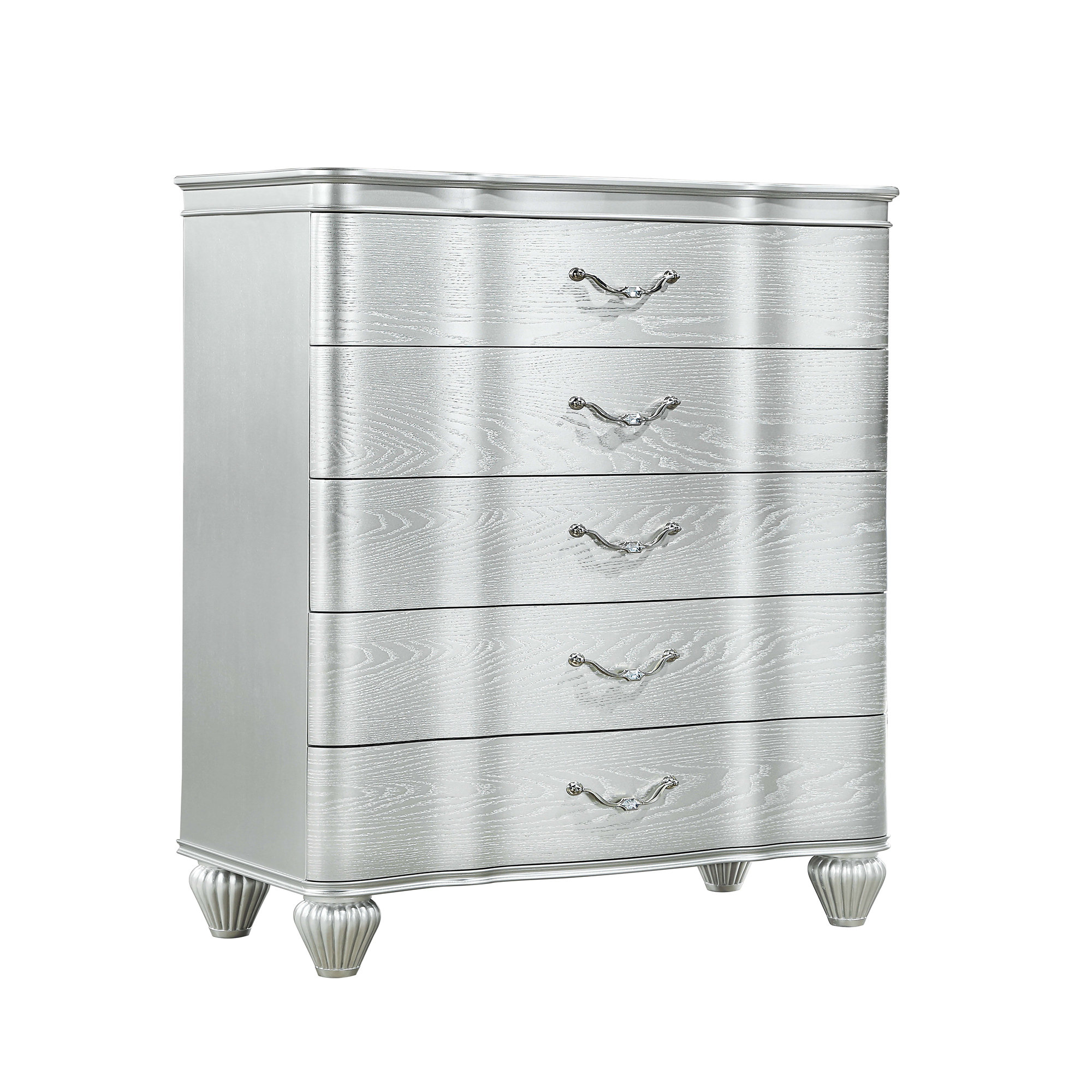 Latitude Run® Traditional Style 5-Drawer Chest With metal drawer pulls ...