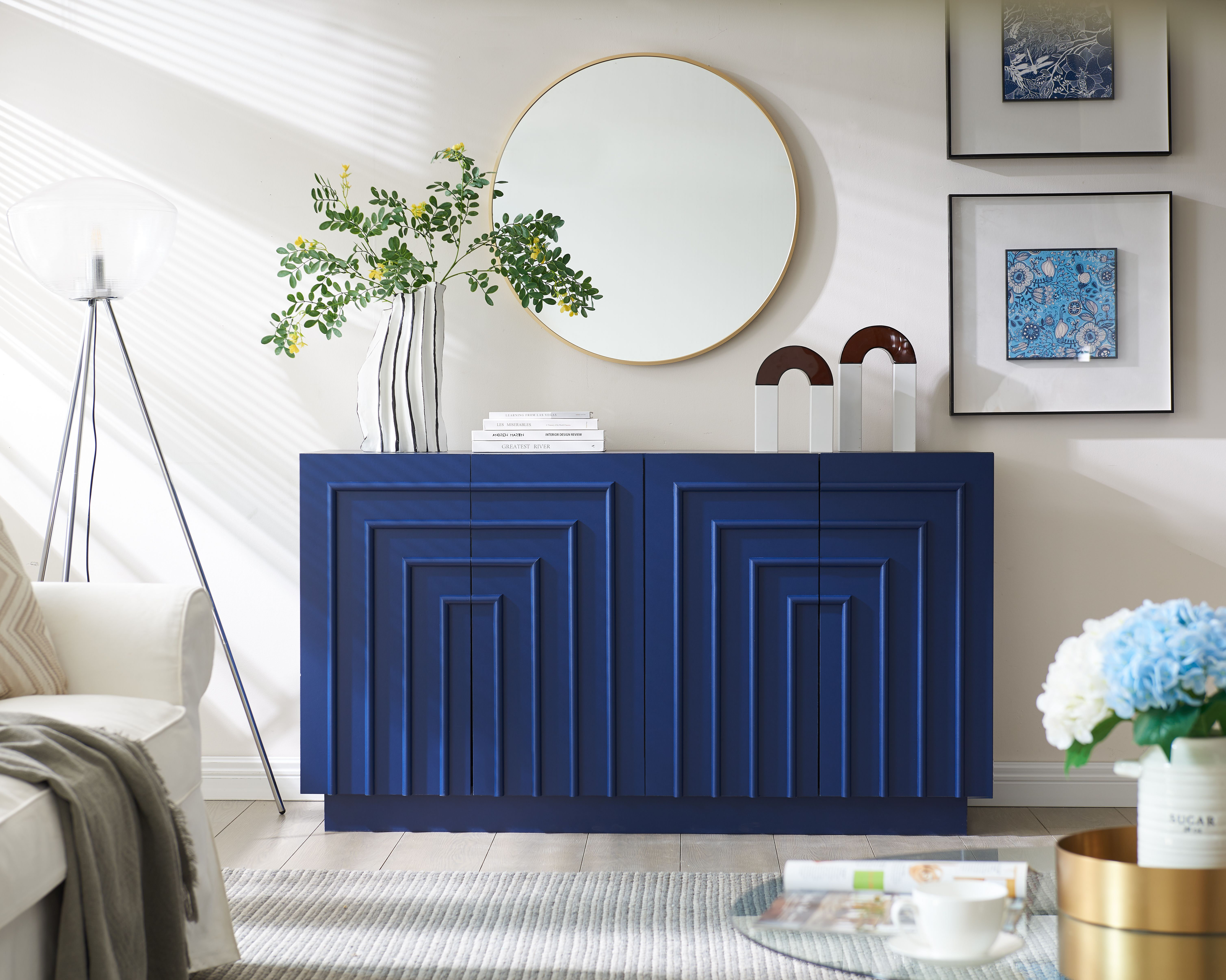 Ebern Designs Breasya 4 - Door Accent Cabinet & Reviews | Wayfair