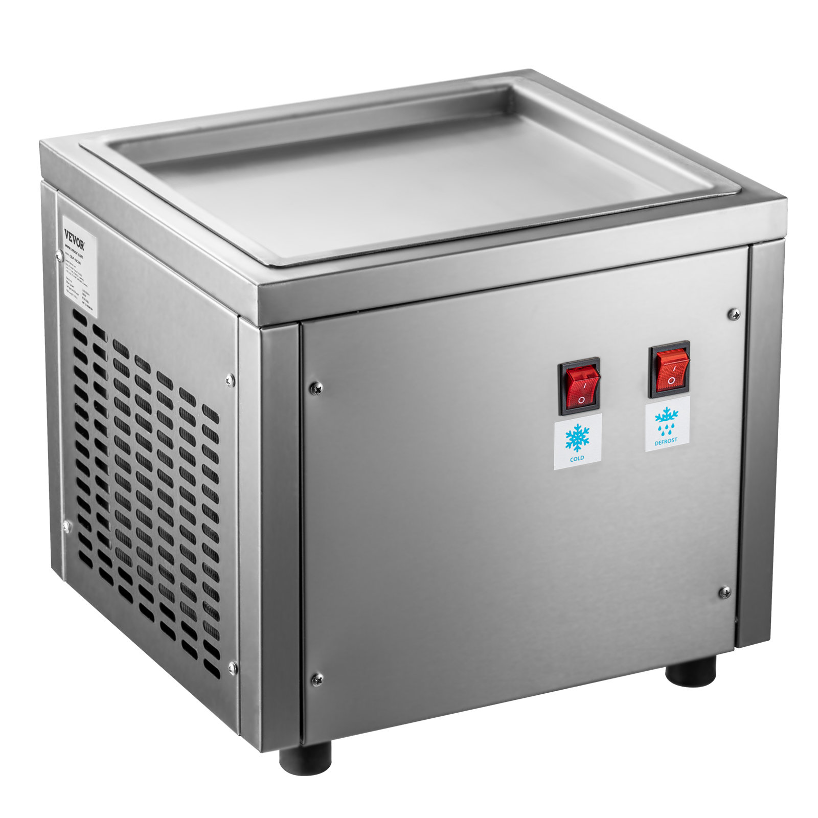 VEVOR Commercial Rolled Ice Cream Machine, Stir-Fried Ice Cream Roll ...