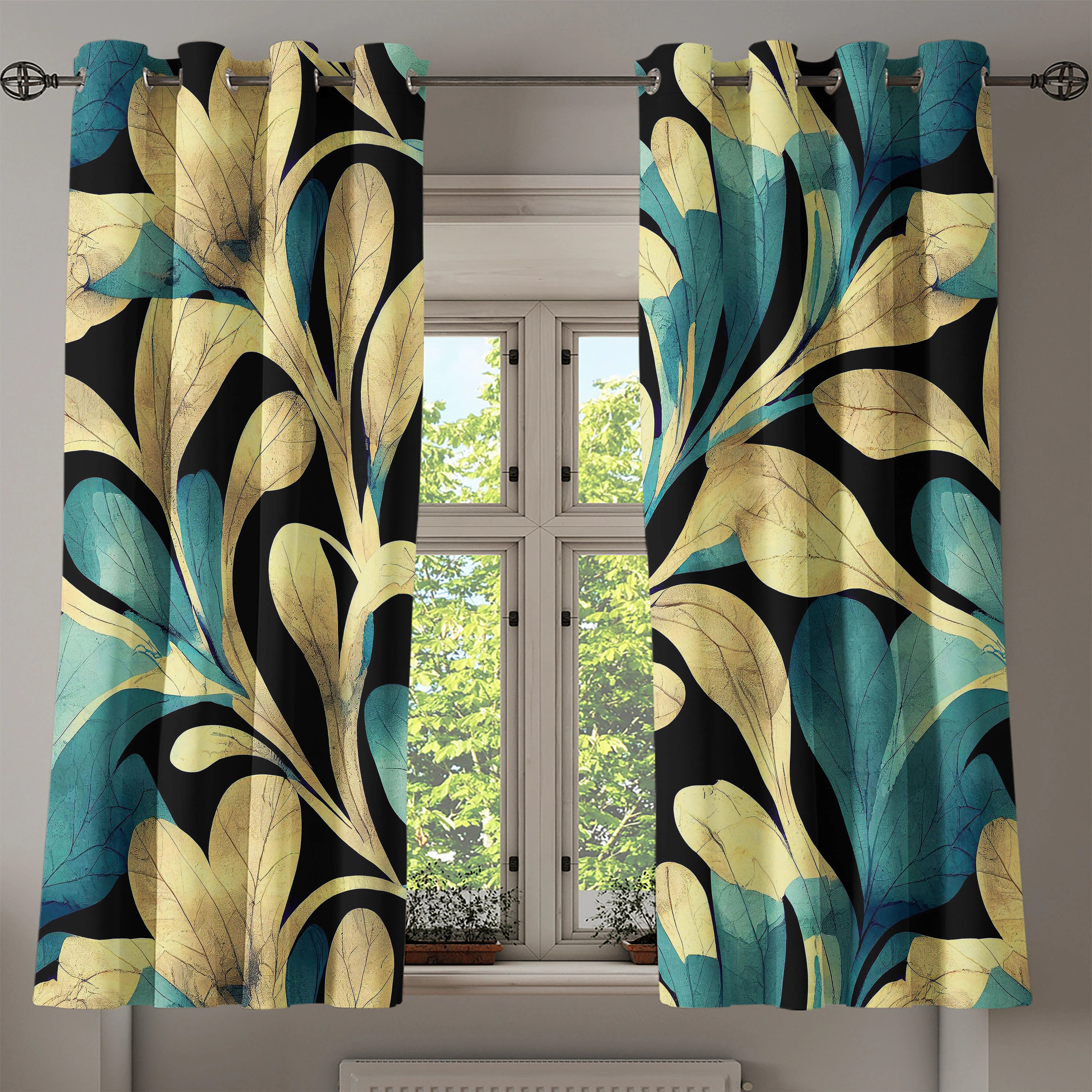 East Urban Home Feriz Polyester Semi Sheer Curtain Pair | Wayfair