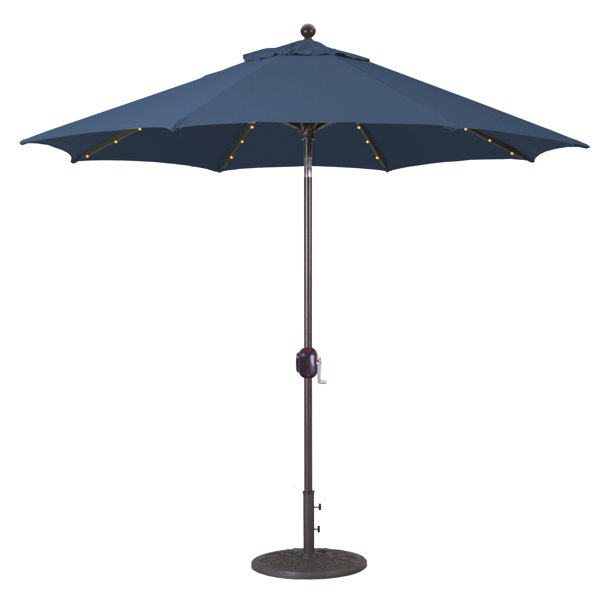 Arlmont & Co. Nadasha 108'' Lighted Market Sunbrella® Umbrella ...