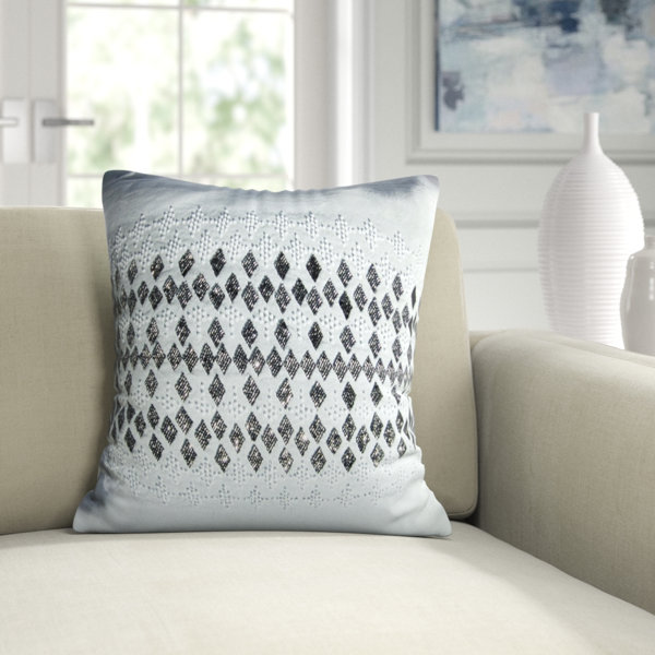 Allem Studio Sara Geometric Feather Linen Throw Pillow | Wayfair