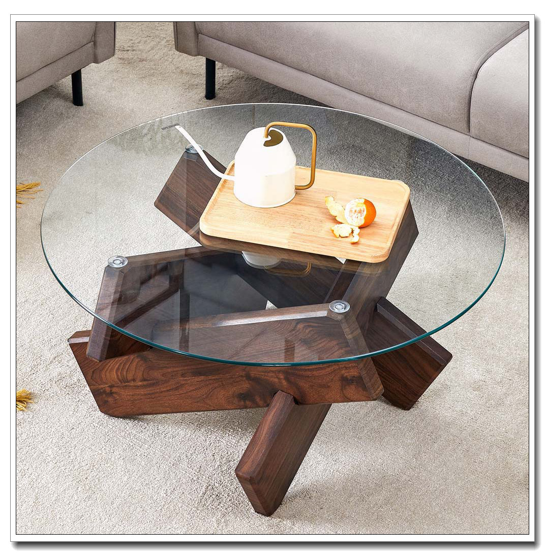 Latitude Run® Round Glass Coffee Table | Wayfair