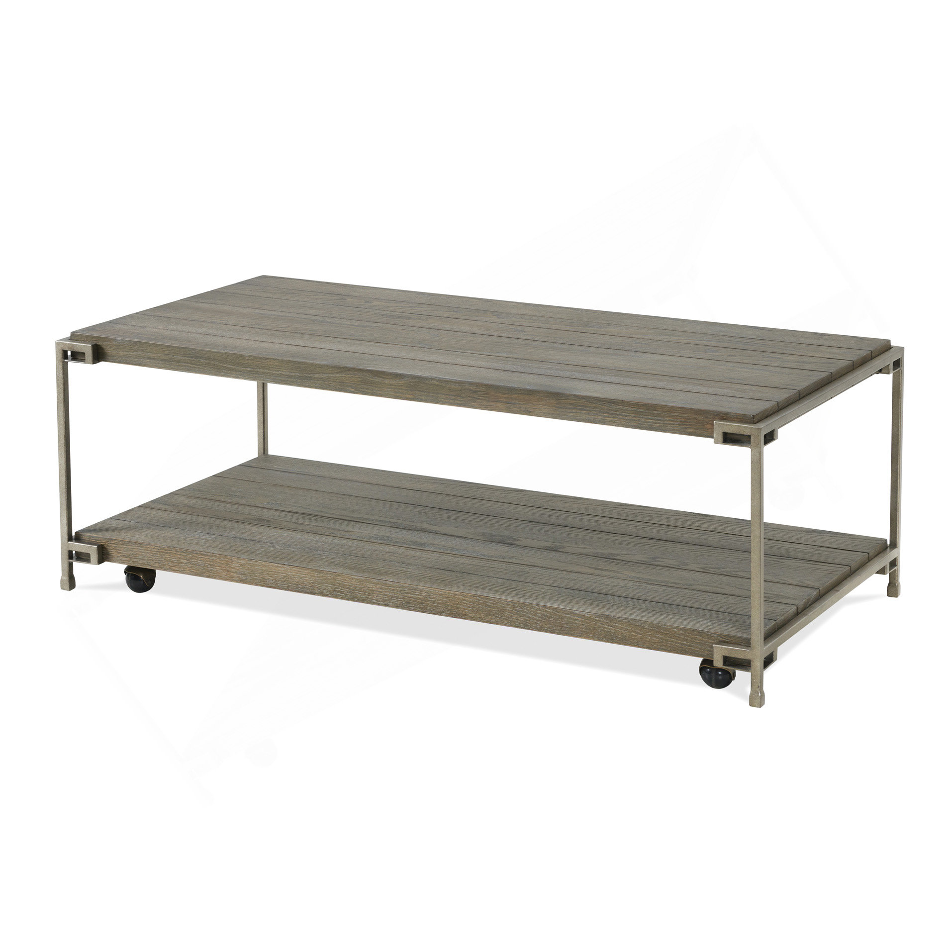 17 Stories Corbeta 3-Piece Metal Frame Wood Living Room Coffee Table ...