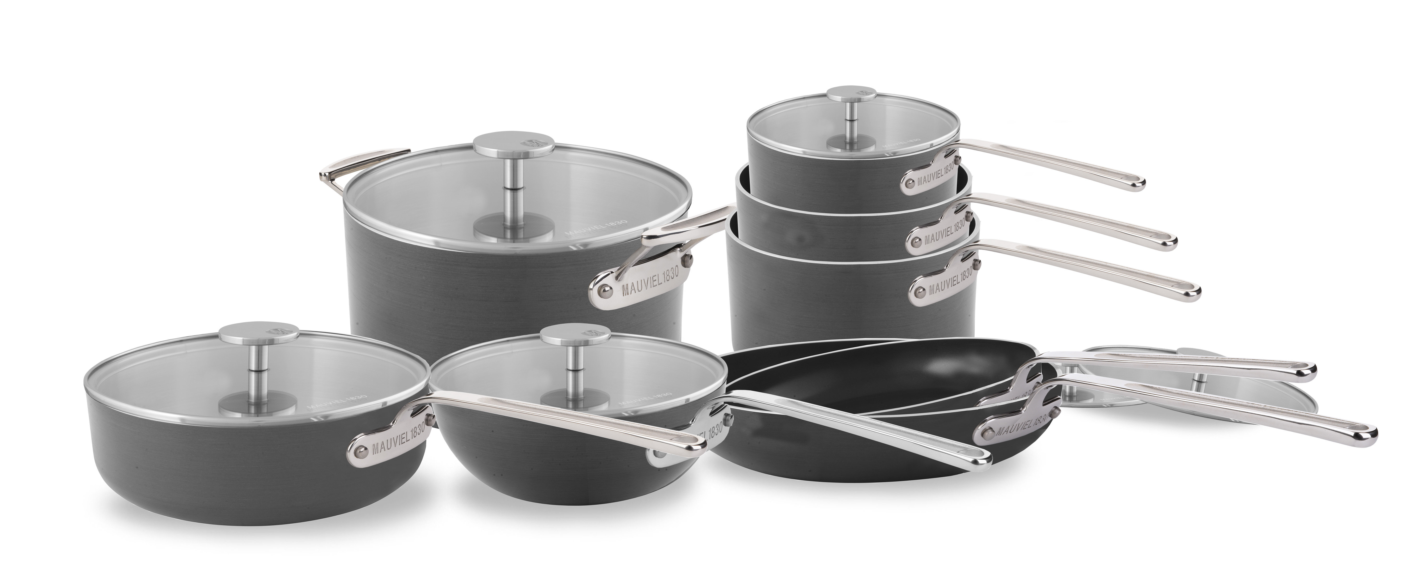 Mauviel M'stone 360 Hard Anodized Nonstick 12-Piece Cookware Set with ... Mauviel M'stone 360 Hard Anodized Nonstick 12-Piece Cookware Set with ...