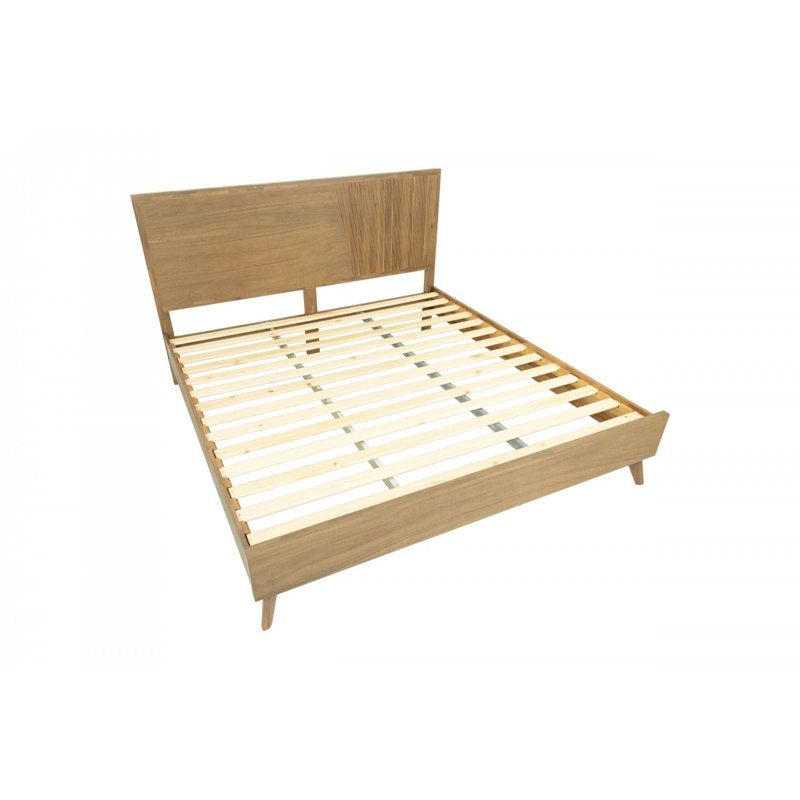 HomeRoots Natural Wood Queen Bed Frame | Wayfair