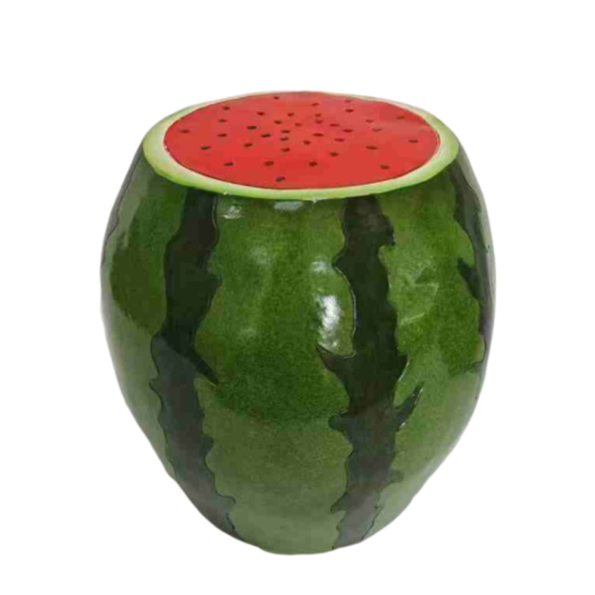 Bay Isle Home™ 13.4-Inch Oversized Watermelon Resin Stool, Multi ...