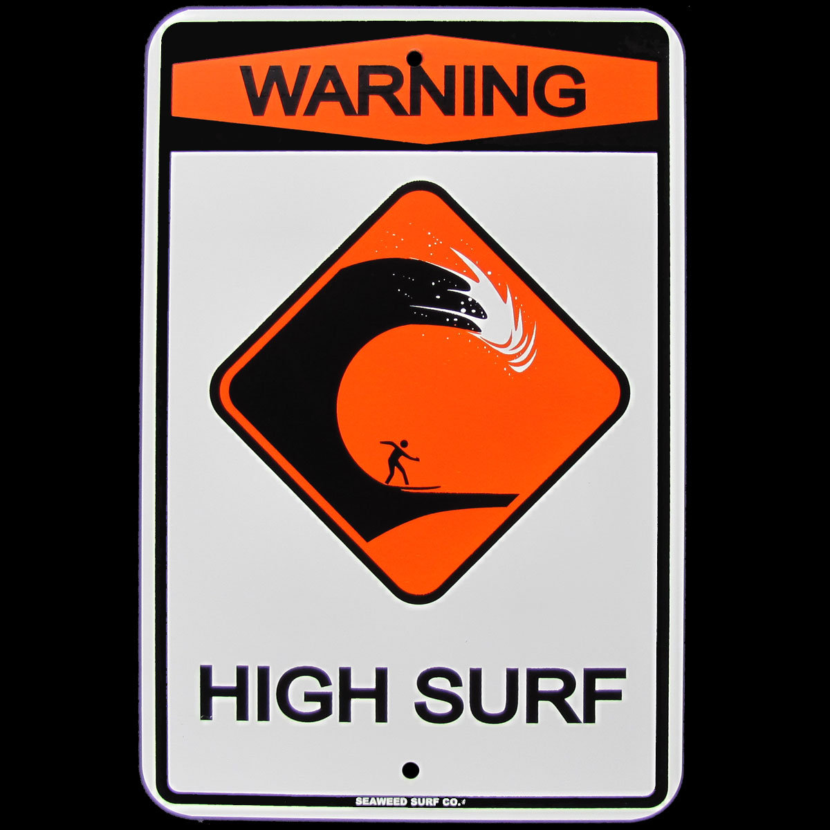 Treasure Gurus Warning High Surf Surfer Surfboard Ocean Beach Tin Sign ...