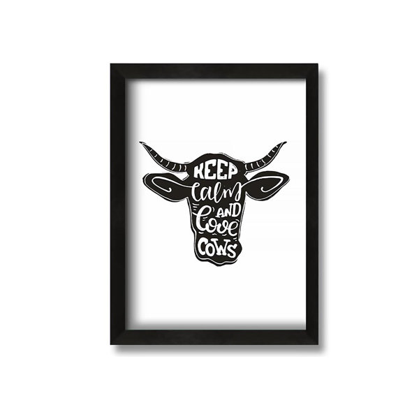 August Grove Keep Calm Love Cows | Wayfair.co.uk