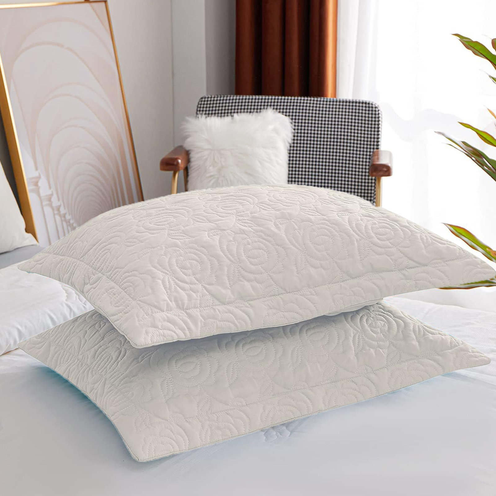 Kindred Home Quilted Floral Bed Pillow Shams - Wayfair Canada