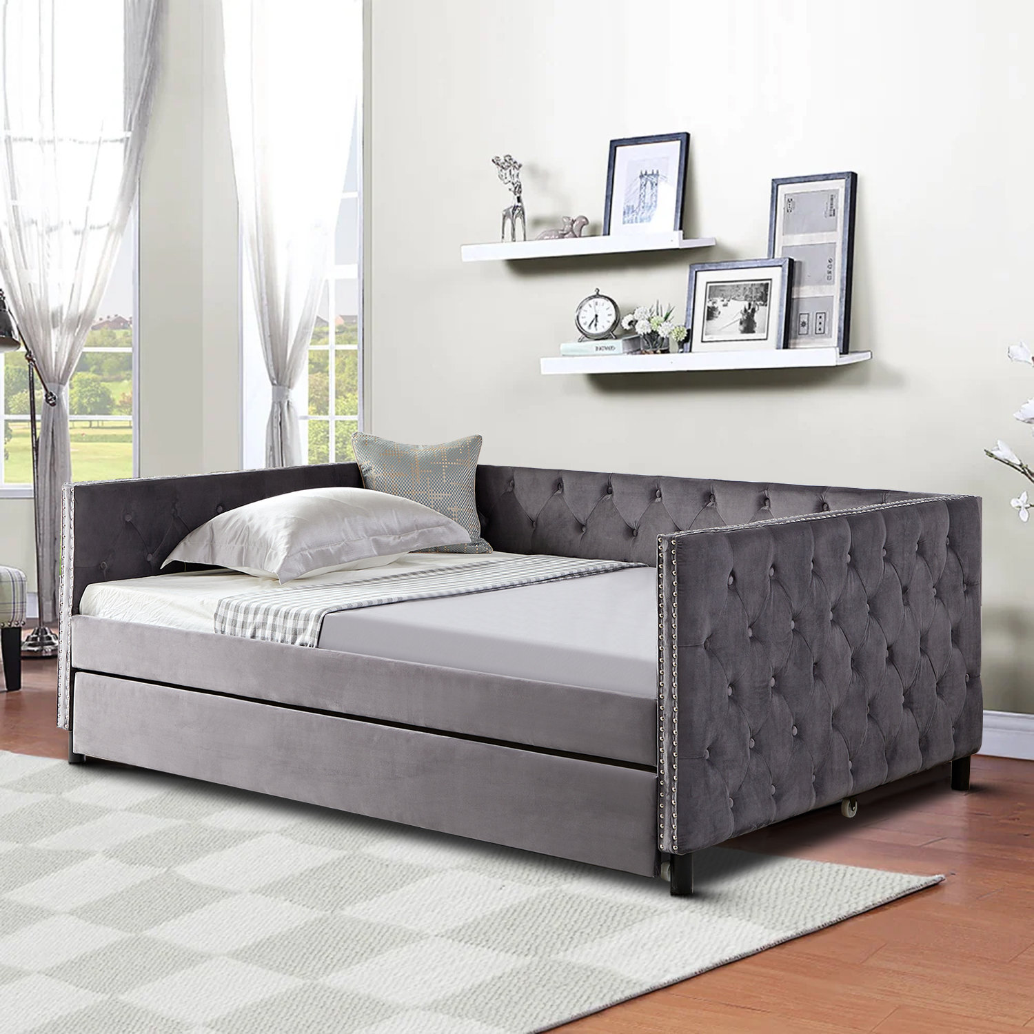 Wildon Home® Ancy Full / Double Daybed with Trundle | Wayfair