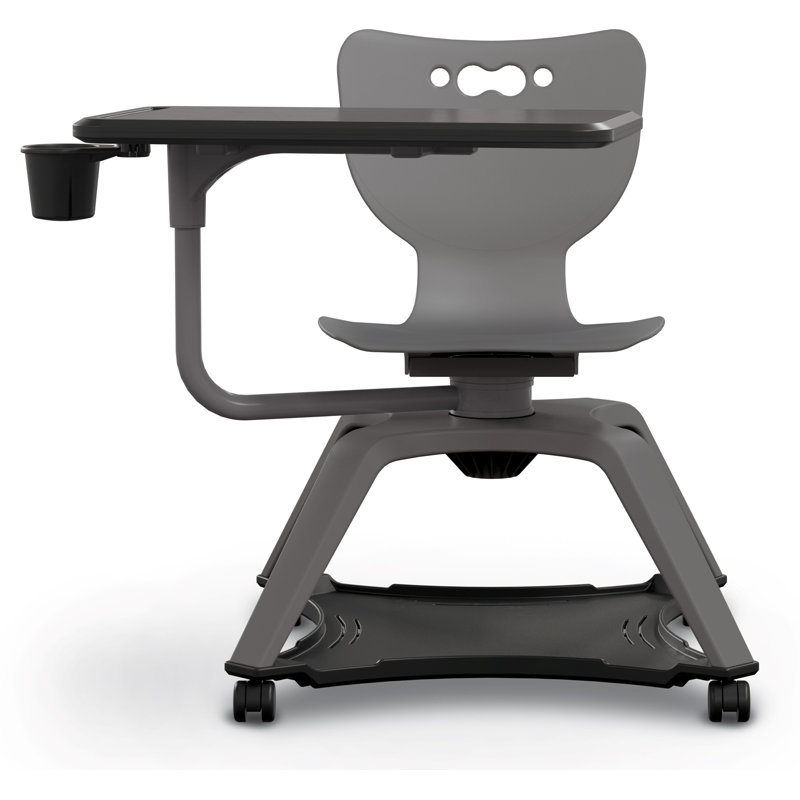 MooreCo Hierarchy Enroll Tablet Arm Desk Chair with Cup Holder and Soft ...