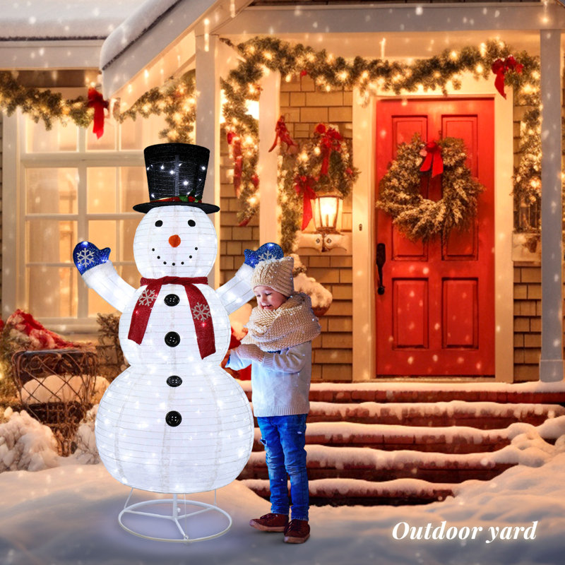 The Holiday Aisle® Jaicie 6ft Lighted Pop-up Snowman Christmas ...
