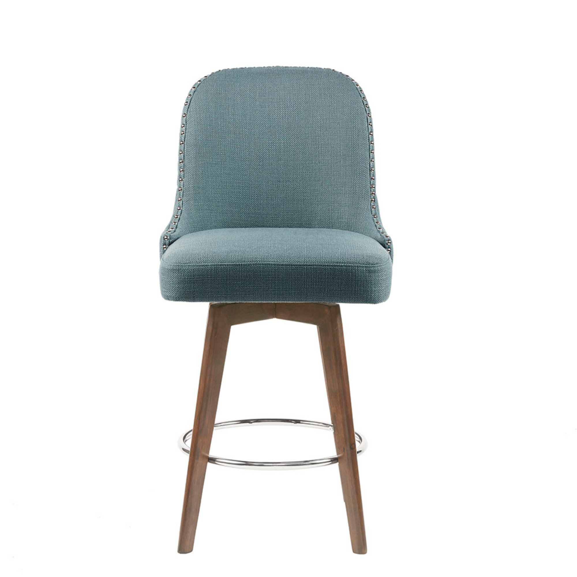 Corrigan Studio® Bar stool with nailhead trim and button tufting design ...