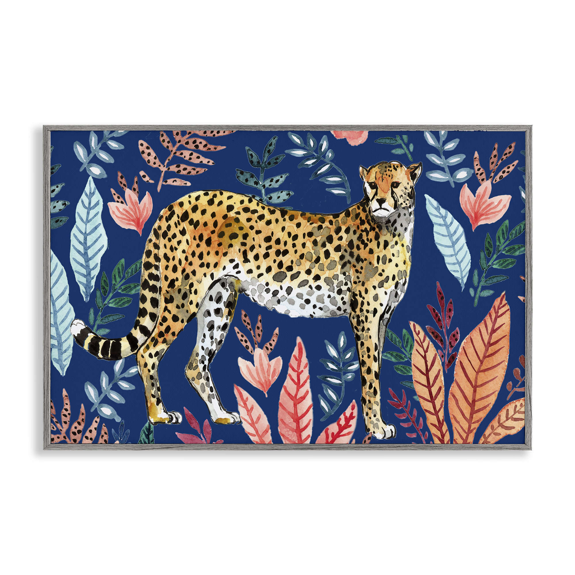 Fleur De Lis Living Jungle Plants & Cheetah Giclee Art by Elena ...