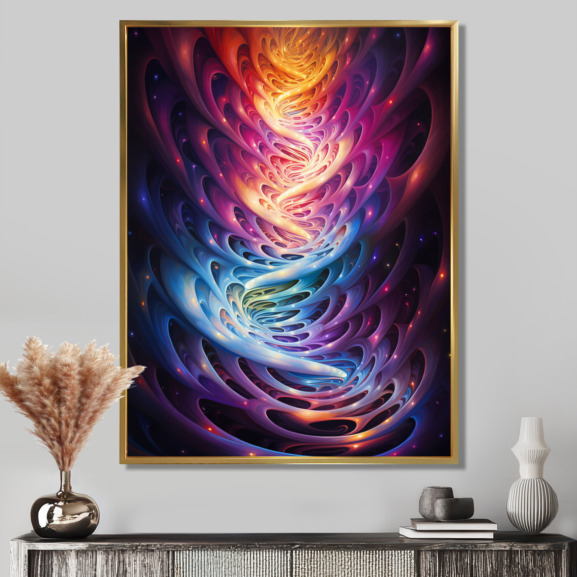 Wrought Studio™ Helix Stairways To The Light - Abstract Print Wall Art ...
