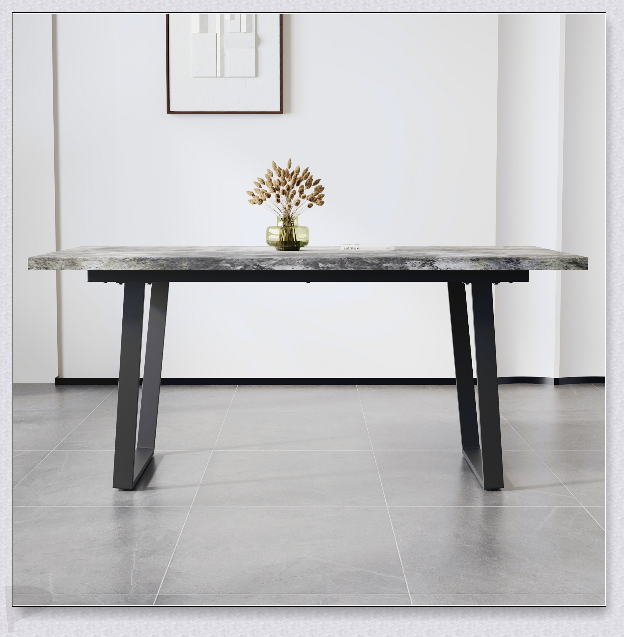 Ebern Designs Simple And Modern 6-Person Rectangular MDF Dining Table ...