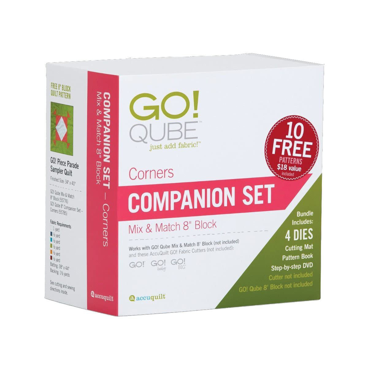 AccuQuilt, LLC AccuQuilt GO! Qube Corners Companion Mix and Match 8 ...