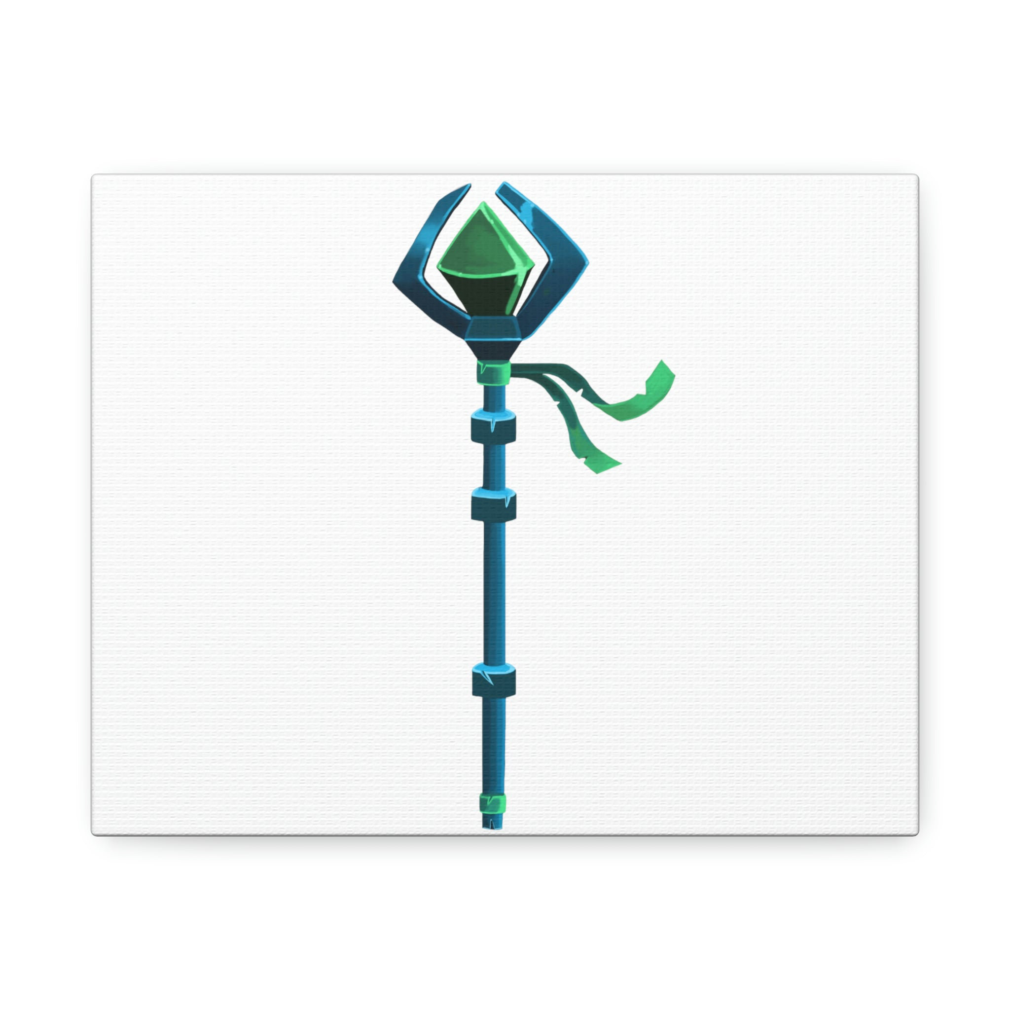 Trinx Blue Staff - Wrapped Canvas Illustration | Wayfair