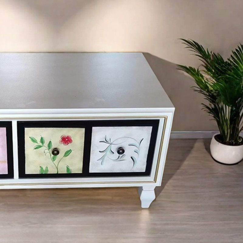 The Invincibles home Hand-crafted coffee table with hand-painted art ...